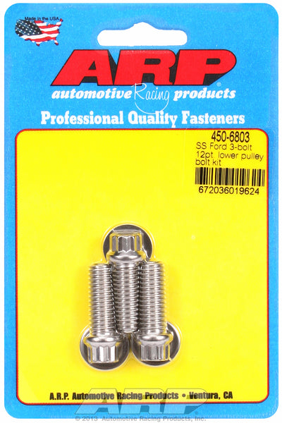 Ford SS 3-bolt 12pt lower pulley bolt kit – ARP Store: A Division of ...